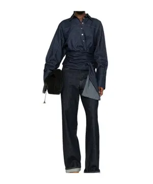 7 For All Mankind Tie-waist Long-sleeve Shirt