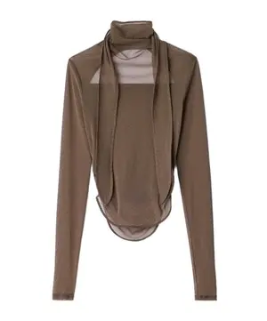 LEMAIRE Ballerina Scarf Top In Mesh Jersey