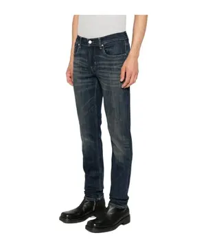 7 For All Mankind Whiskered Faded-effect Jeans - Black