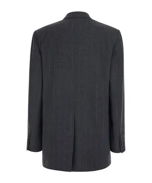 JUCCA Double-breasted Prince Of Wales Check Blazer In A Wool Blend