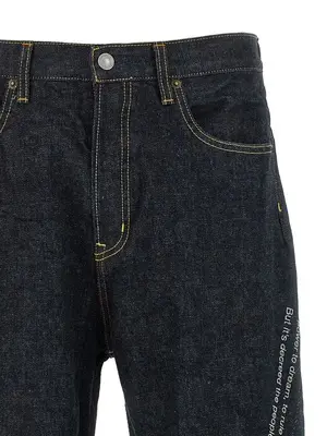 Undercover Belt-loop Jeans With Logo Patch