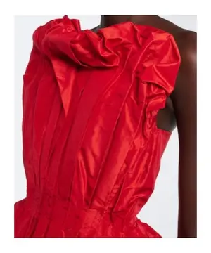 Tove Marina Peplum Silk Taffeta Top
