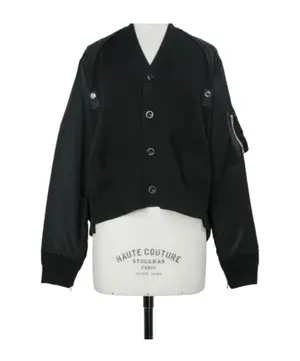Sacai V-neck Cardigan - Black