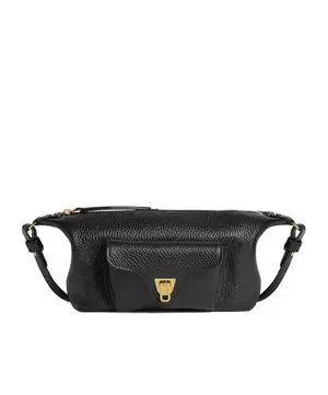 COCCINELLE Mini Beat Leather Shoulder Bag - Black