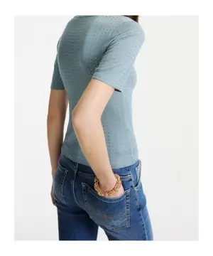 Marella Crystal-embellished Knit T-shirt