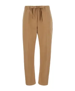 SEMICOUTURE Buddy' Cotton Trousers - Beige