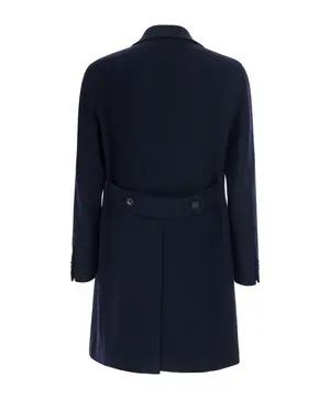 Tagliatore Blue Coat With Button Front Closure