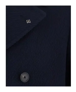 Tagliatore Blue Coat With Button Front Closure