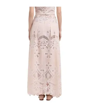 Elie Saab Cotton Embroidered Skirt