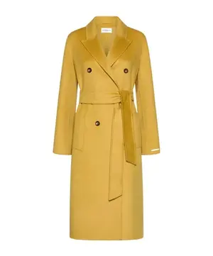 Marella Long-sleeved Coat - Yellow