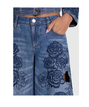 ALICEOLIVIA Sidney Laser-cut Floral Jeans