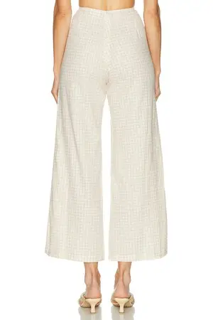 JUILLET Margot Linen Pant In Ivory