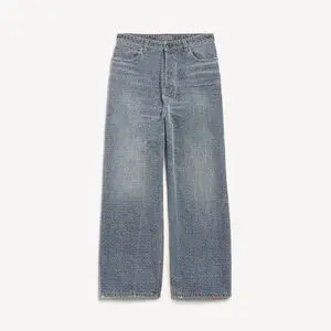 Balenciaga Denim Stitch Baggy Jeans - Blue