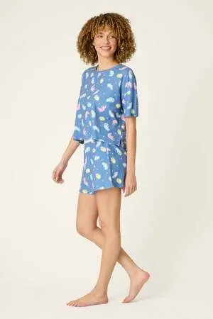 PJ Salvage Boyfriend Boxer Cat Nap Short Pajama Set