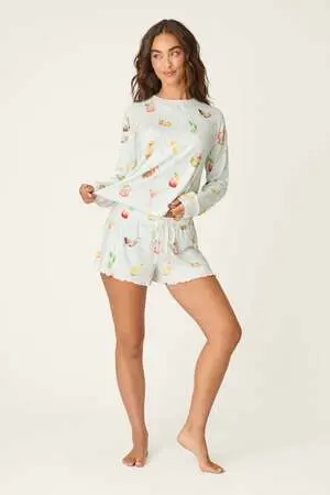 PJ Salvage Cocktail Print Butter Jersey Shorts