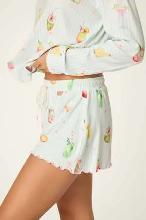 PJ Salvage Cocktail Print Butter Jersey Shorts
