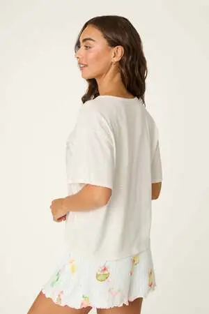 PJ Salvage Cotton 'happy Hour' Graphic T-shirt