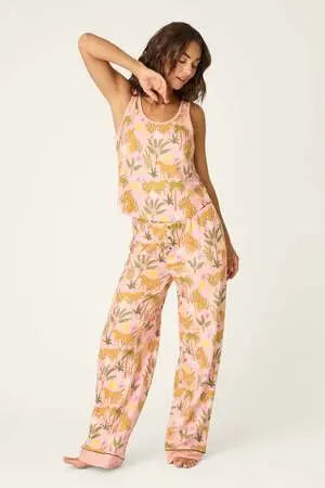 PJ Salvage In The Jungle Leopard Safari Open Leg Pants