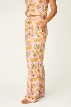 PJ Salvage In The Jungle Leopard Safari Open Leg Pants