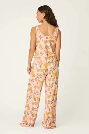 PJ Salvage In The Jungle Leopard Safari Long Pajama Set