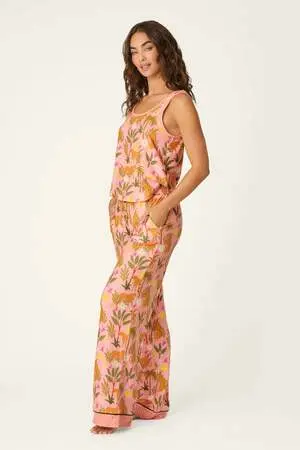 PJ Salvage In The Jungle Leopard Safari Long Pajama Set