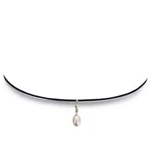 LENI JAMES Francesca Pearl Drop Choker - Pink