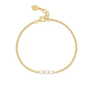 DOWER & HALL Timeless Triple Pearl Row Bracelet - Gold