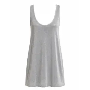 MARIANNE BY MARIE JORDANE Amber Shimmering Mini Dress Made In France - Silver