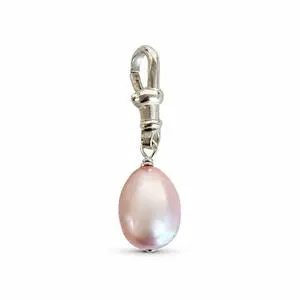 LENI JAMES Francesca Pearl Drop Charm With Sterling Silver Clasp - Pink