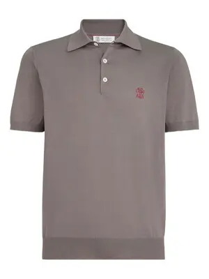 Brunello Cucinelli Logo Cotton Polo Shirt