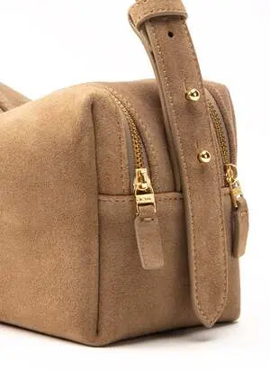ELLEME Trousse Suede Bag - Tan