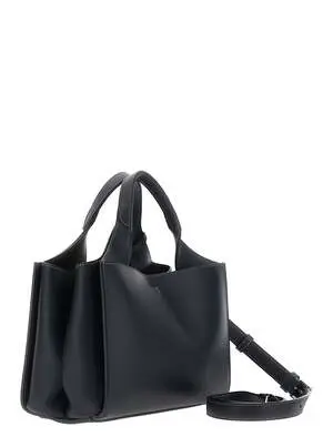 TOD'S Leather Handbag With T Plate Detail