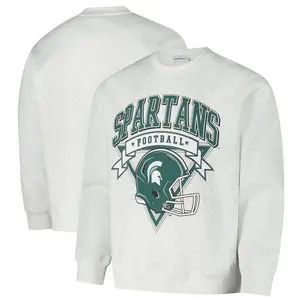 ESTABLISHED & CO. Michigan State Spartans Vintage Crest Pullover Sweatshirt