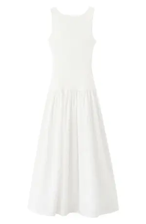 Mango Flared Cotton Midi Dress