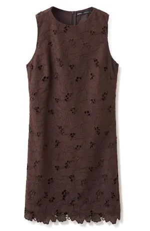 Mango Floral Embroidered Cutout Dress