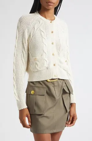 L'Agence Darcy Cable Knit Cardigan