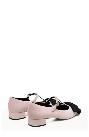 STUART WEITZMAN Ariella T-strap Pump - Ballet/black