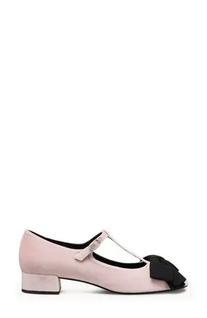 STUART WEITZMAN Ariella T-strap Pump - Ballet/black