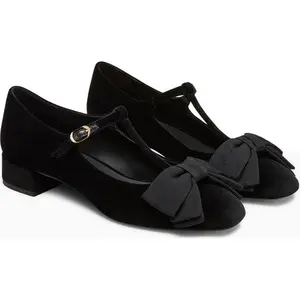 STUART WEITZMAN Ariella T-strap Pump - Black