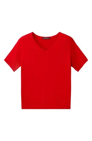 Mango V-neck Sweater - Red