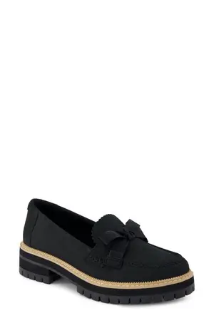Toms Cara Bow Platform Loafer - Black