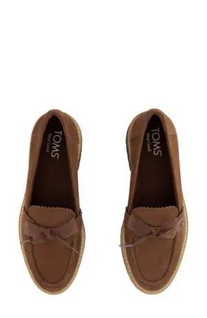 Toms Cara Bow Platform Loafer - Dark Brown