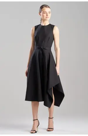 Natori Sleeveless Asymmetrical Dress - Black
