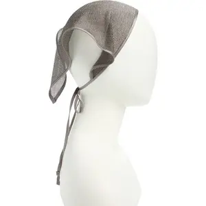 Tasha Metallic Head Scarf - Silver