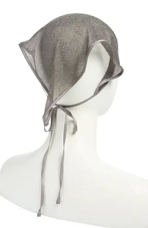 Tasha Metallic Head Scarf - Silver