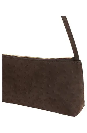 MANSUR GAVRIEL Gaia Ostrich Embossed Suede Baguette Bag