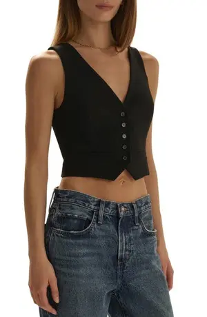 FAVORITE DAUGHTER The Little Classic Vest - Black