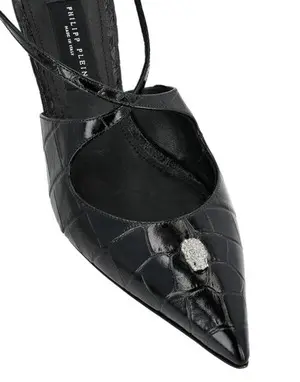 Philipp Plein Slingbacks Crossing Crocco Print