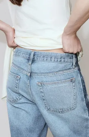Mango Mid Rise Straight Leg Jeans