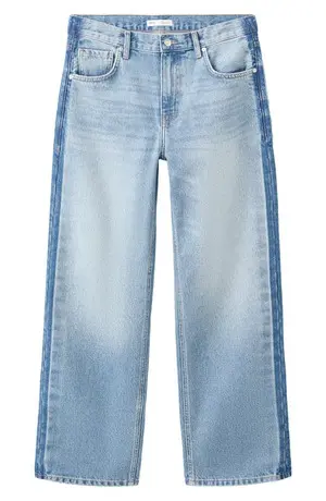 Mango Mid Rise Straight Leg Jeans